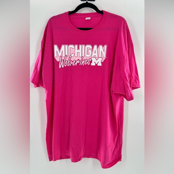 Hanes | Tops | 4 For 25 Pink Michigan Wolverines Graphic T Shirt 2xl ...
